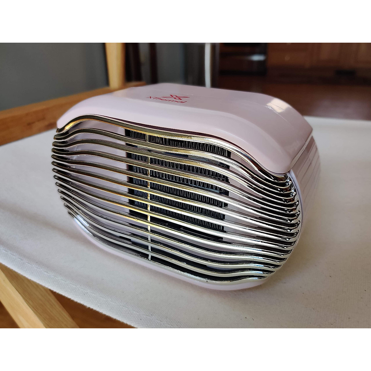 XThermal Portable Office Heater - Ceramic Heater for Desk Use 800w Power Output - Warm Hands, Legs - Useful for Bedroom and Kitchen Also (Pink)