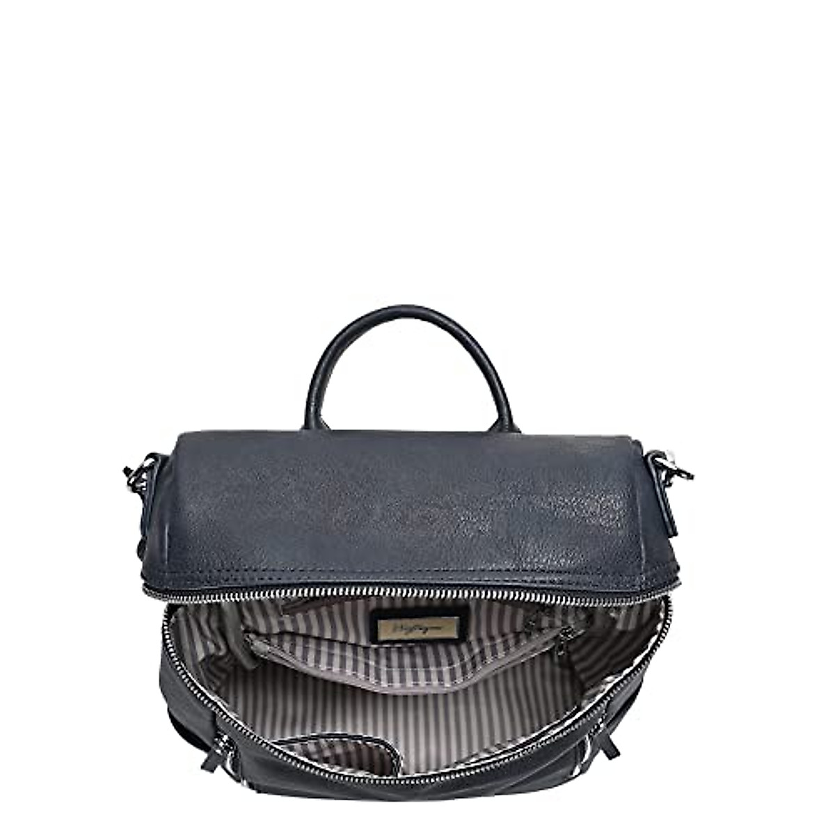 MMS Brands Miztique - The Sienna Backpack Purse for Women, Sleek Shoulder Bag, Soft Vegan Leather - Navy