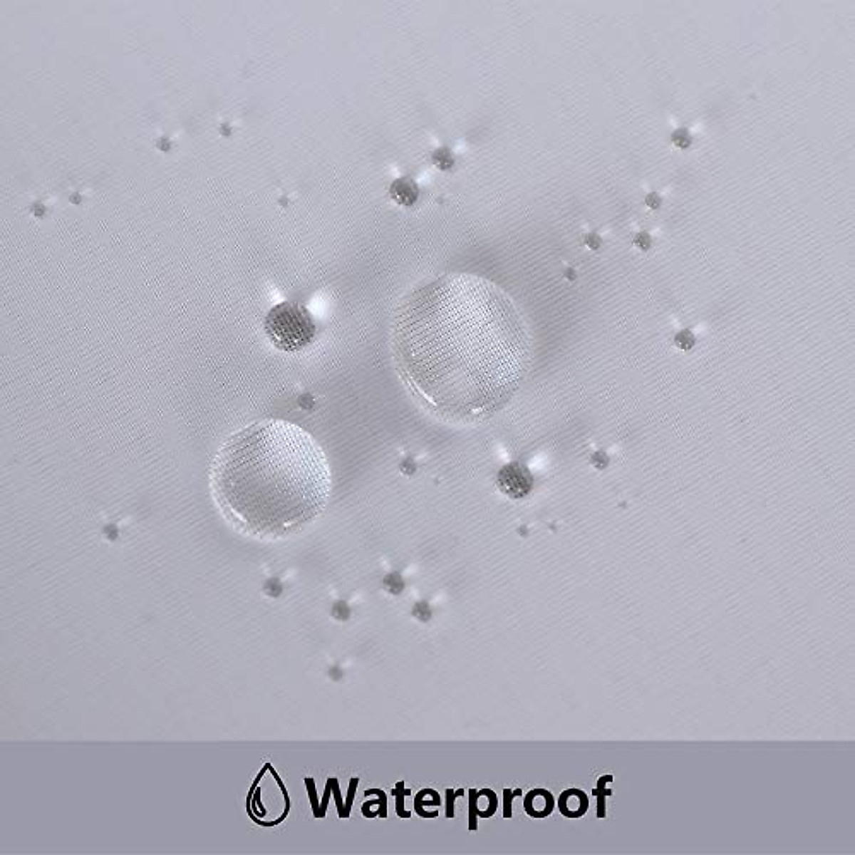 LUSHLEAF Indoor/Outdoor Sheer Curtains for Patio Waterproof, White, 52 x 84 Inches Long - Outdoor Privacy Voile Drapes, Grommet Semi-Sheer Curtains for Pergola, Porch, Gazebo, 2 Panels