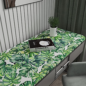 CHIHUT Green Leaf Peel and Stick Wallpaper 17.7''x236'' Green Tropical Botanical Palm Leaf Wallpaper Mural Self Adhesive Removable Wall Paper Vinyl Leaves Contact Paper for Wall Cabinets Nursery Decor