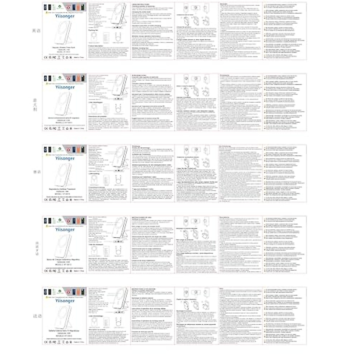 Yiisonger Magnetic Wireless Portable Charger, Foldable 10000mAh Battery Pack with USB-C Cable LED Display, Magnetic Power Bank 22.5W PD Fast Charging for iPhone 15/14/13/Pro/Mini/Pro Max (Blue)