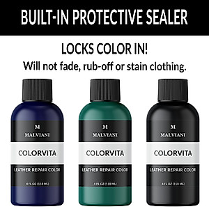 Leather Repair Color Restorer - White Ivory - Furniture, Car Seat, Couch, Vinyl, Bag & Shoes - 4 oz.