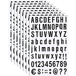 8 Sheets Self Adhesive Vinyl Letters Numbers Kit, Mailbox Numbers Sticker for Mailbox, Signs, Window, Door, Cars, Trucks, Home, Business(2 Inch,Black)