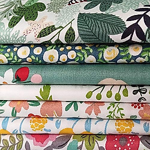 Misscrafts 7pcs Quilting Fabric 18" x 22" 100% Cotton Craft Fabric Bundle Squares Fat Quarters Multicolored for Patchwork DIY Sewing Scrapbooking Cactus