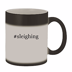 #sleighing - 11oz Hashtag Magic Color Changing Mug, Matte Black