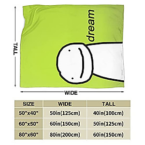 RVFGE Dream Smile Merch Blanket Flannel Fleece Throw Blankets Soft Cozy Plush Blanket Microfiber for Kids Adult Gifts 50x40 inch, Black6
