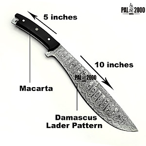 PAL 2000 KNIVES KNI-9982 Handmade Damascus steel Hunting Knife With Sheath