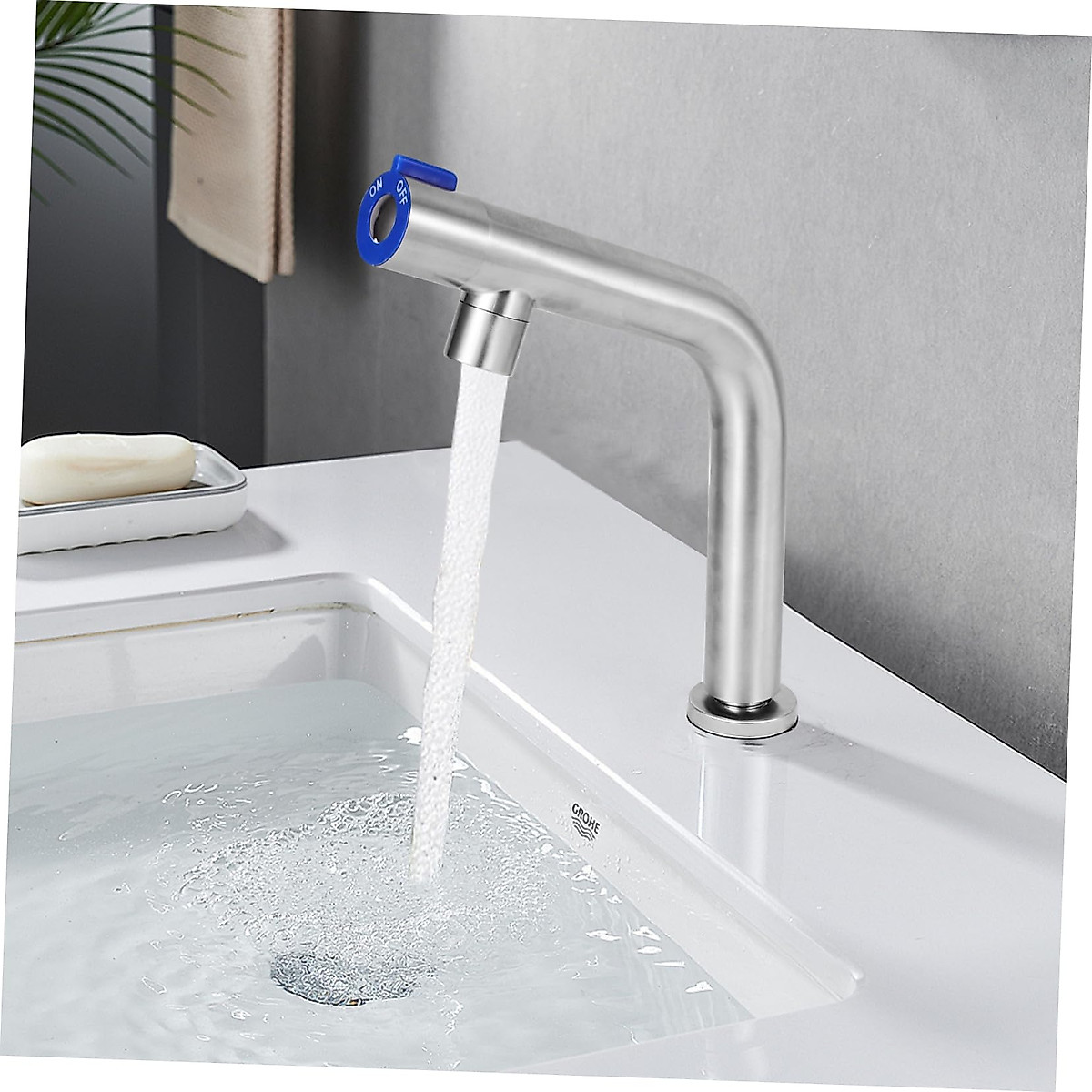 OSALADI 2pcs Black Sink Faucet Toothbrush Travel Case Stainless Steel Water Tap Brass Faucet Faucets for Bath Sinks Stainless Steel Faucet Taps Toilet Water Tap American Style Wash Basin