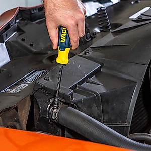 VACO VAC1070 Impact Driver, 7-in-1 SAE Multi-Bit Impact Flip Socket with Handle, 6 Easy-to-Identify Hex Driver Sizes and 1/4-Inch Bit Holder