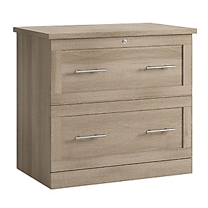 Realspace® 29-7/16"W x 18-1/2"D Lateral 2-Drawer File Cabinet, Spring Oak