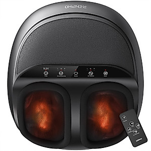 RENPHO Foot Massager with Heat, FSA & HSA Eligible, Electric Foot Massage with Remote, Prime Deals Today 2024, Shiatsu Foot Massager for Foot Care, Fits Feet Up to Men Size 12, Great Gifts for Him Her
