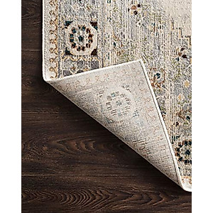 Loloi II Isadora Collection ISA-01 Oatmeal/Silver, Transitional 2'-0" x 3'-0" Accent Rug