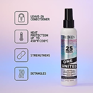 Redken One United All-In-One Leave In Conditioner | Multi-Benefit Treatment | Heat Protectant Spray for Hair | All Hair Types | Paraben Free