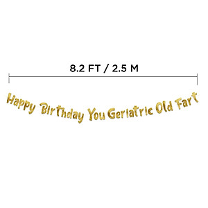 Hilarious Adult Birthday Gold Glitter Banner - Funny Birthday Party Supplies, Ideas, Gifts and Decorations