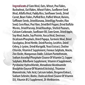 Witte Molen Pure Hamster Food Seed Mixture Mealworms, Sunflower Seeds, Puffed Rice, Grape Nuts, No Artificial Preservatives Dry Food, 1.7 lbs (2 Pack