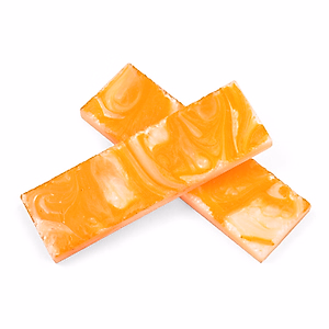 Orangesicle Polypearl Knife Handle Scales - 5" x 1-1/2" x 3/8" (Pair of 2)