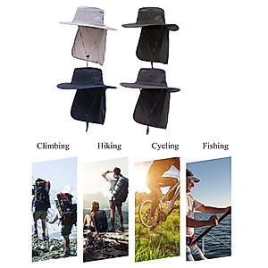 UV Protection Sun Hat with Neck Flap for Men Women, Breathable Summer Hot Weather Work Hat SPF UPF 50+ Sunhat for Fishing, Safari, Outdoor Adventure, Gardening, Camping, Travel, Yardwork, Hiking