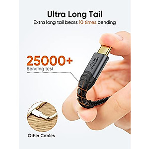 CableCreation Short USB C Cable 3A Fast Charging 2 Pack 1FT, USB-A to USB-C Charge Double-Braided Exterior Compatible with iPad Mini Galaxy S21 S20 S10 S9 Note 10 9 PS5 Controller, USB C Cord Gray