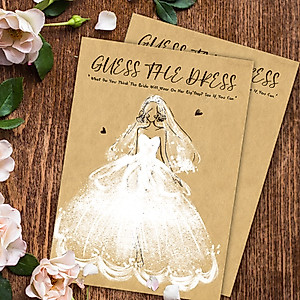 Bridal Shower Games - Set of 25 Cards Guess the Dress Wedding Shower Game Bridal Shower Party Supplies Wedding Party Favors