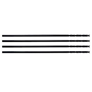 MAXTOOL 5/32"x6" 4pcs Identical Aircraft Extension Drills HSS M2 Extra Long Deep Twist Drill Bits Straight Shank Fully Ground Black; ACF02B06R10P4