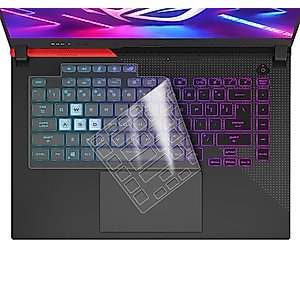Keyboard Skin Compatible for 2021 ASUS ROG Strix G15 Gaming Laptop 15.6" G513QM G513QR G513QR-ES96 G513IH, 2022 ASUS ROG Strix G533Z G513R Series [Not Compatible for 2020 ASUS ROG Strix G15] (Clear)
