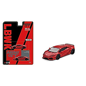 True Scale Miniatures LB Works Model Car Compatible with Lamborghini Huracan ver. 2 (Red) Limited Edition 1/64 Diecast Model Car MGT00375