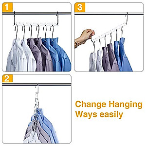 HOUSE DAY Magic Hangers Space Saving Hangers for Clothes Hangers Space Saving Wardrobe Clothing Hanger Organizer Closet Space Saver Hangers (12 Pack)