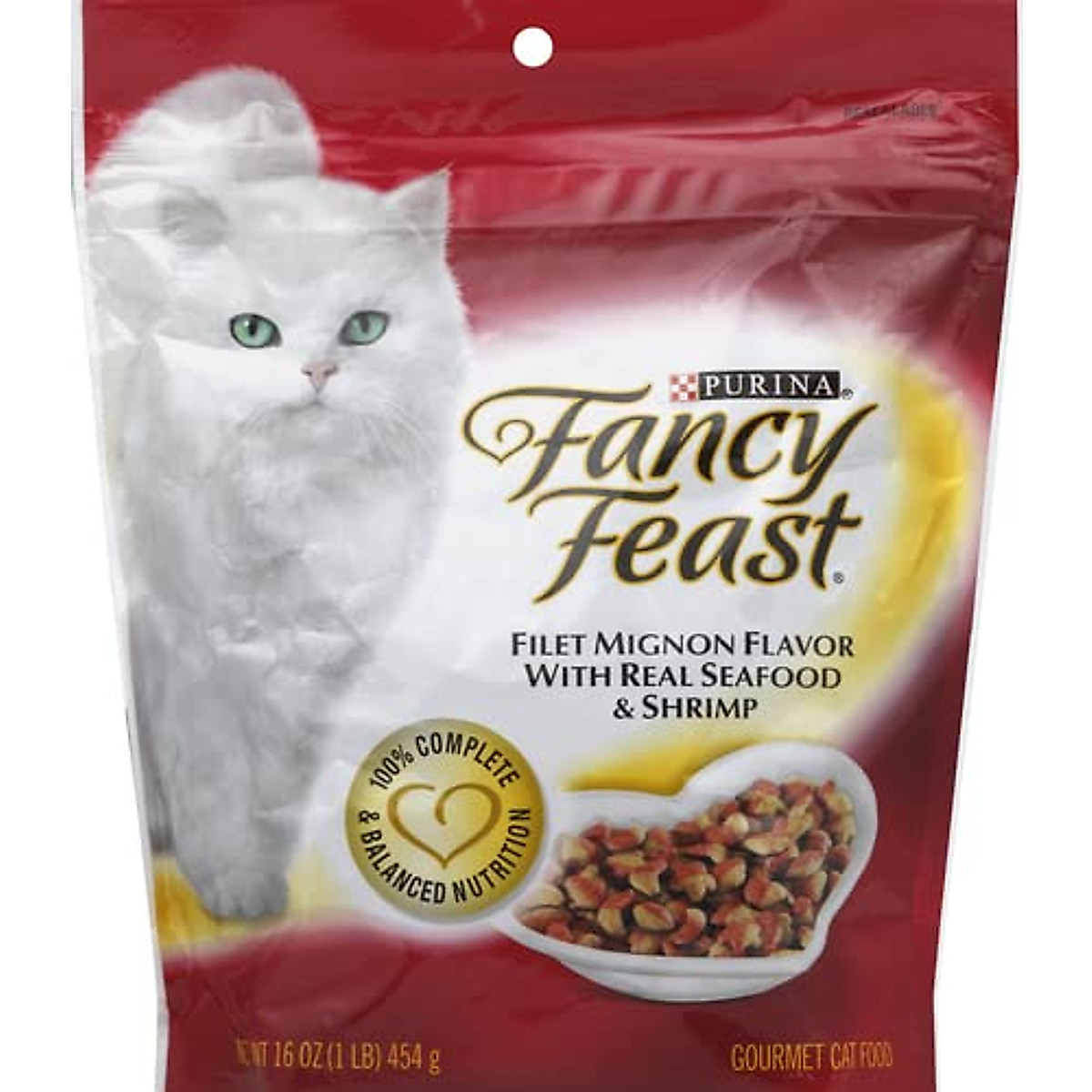Fancy Feast Gourmet Gold Filet Mignon Flavor with Seafood and Shrimp Dry Cat Food (16-oz Pouch)