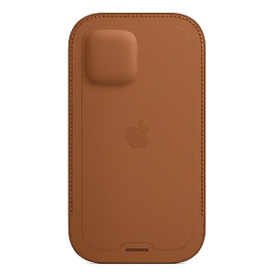 Apple iPhone 12 and 12 Pro Leather Sleeve with MagSafe - Saddle Brown
