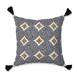 Pillow Perfect Indoor Hiawatha Gold 18 Inch Throw Pillow, 18 X 18 X 5