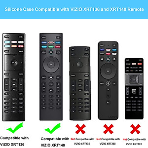 TOKERSE Glow Case for Vizio XRT136 / Vizio XRT140 Remote Control - Silicone Cover for VIZIO XRT136 XRT140 Smart TV Remote Control Replacement Holder Skin Sleeve Case Cover Glow in The Dark - Blue