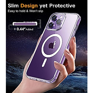 BOTOER for iPhone 14 Pro Max Phone Case,with 3 Pack Screen Protector + 3 Pack Camera Lens Protector,Ultra Thin Scratch Resistant Drop Magnetic Phone Case for iPhone 14 Pro Max 6.7 Inch