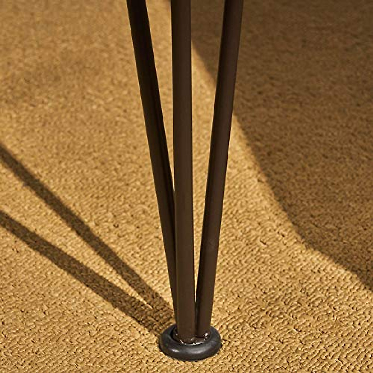 Christopher Knight Home Kama Patio Dining, Rectangular, 72", Acacia Wood Table Top, Rustic Iron Hairpin Legs, Teak Finish, Metal