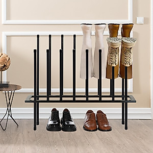 Boot Rack Shoe Cabinet Metal Shoe Rack for Closet Shoe Organizer for Closet for 8 Pairs Free Standing Shoe Racks Shoe Cabinet Storage for Entryway Bedroom, Patio Outdoor, Hallway large Boot Tray