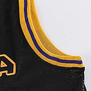 Tdseoghc Youth Basketball Jeresy #24 Basketball Shirt Kids Sports Shirt （Black S/24）