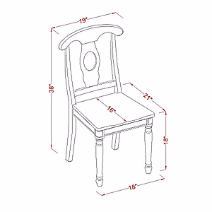 East West Furniture HLKE3-LWH-W 3 Piece Kitchen Table & Chairs Set Contains a Round Dining Room Table with Pedestal and 2 Dining Chairs, 42x42 Inch, Linen White
