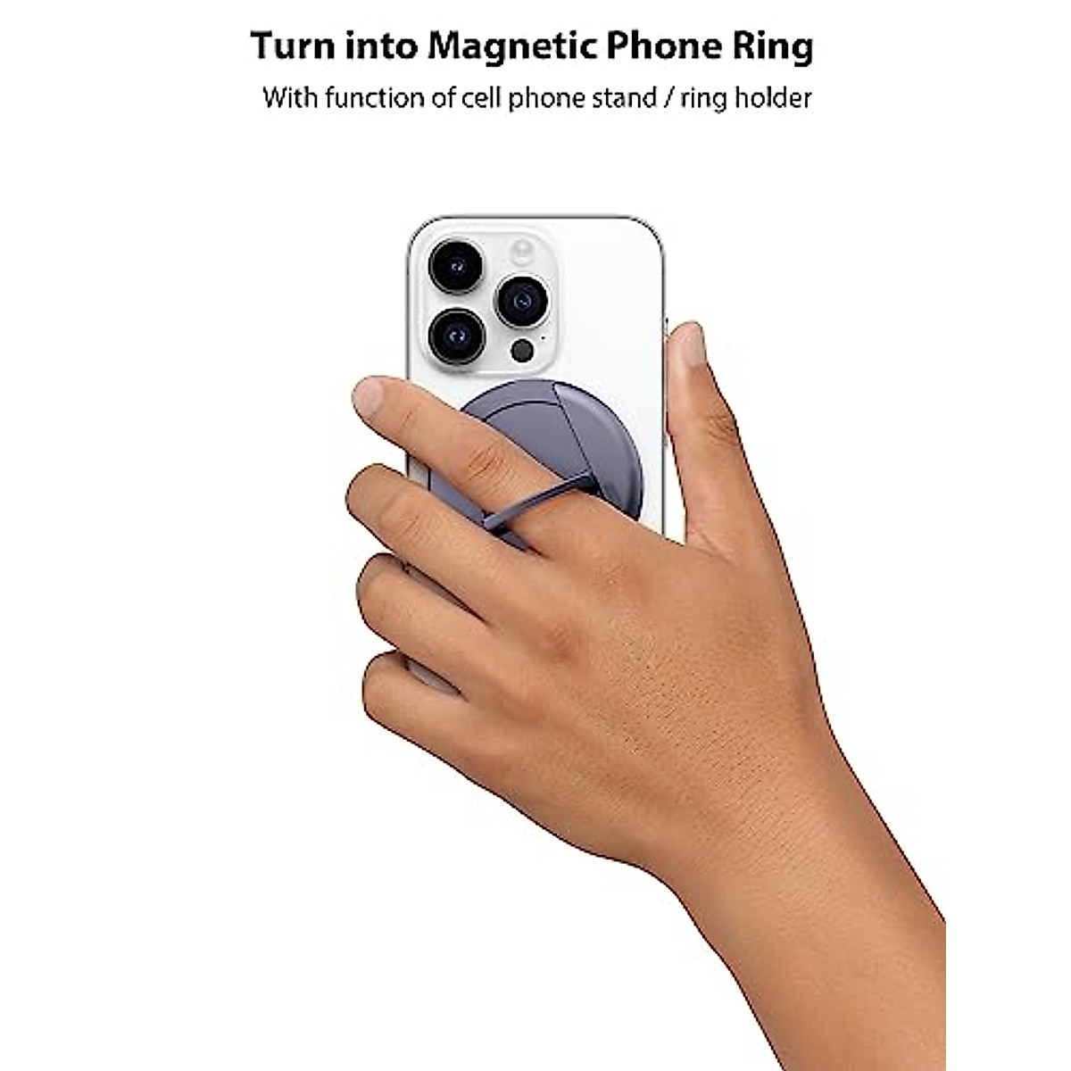 Stouchi Aluminum Mag-Safe Continuity Camera Mount, Upgraded iPhone Camera Mount Compatible with MacBook Pro, Air, iPhone 12 13 14 15 Series（Silver）