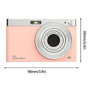 Digital Camera, 4K Kids Camera Video Camera with 32GB Card FHD 1080P 50MP Vlogging Camera 16X Zoom Compact Portable Mini Rechargeable Camera for Students Teens Adults Girls Boys