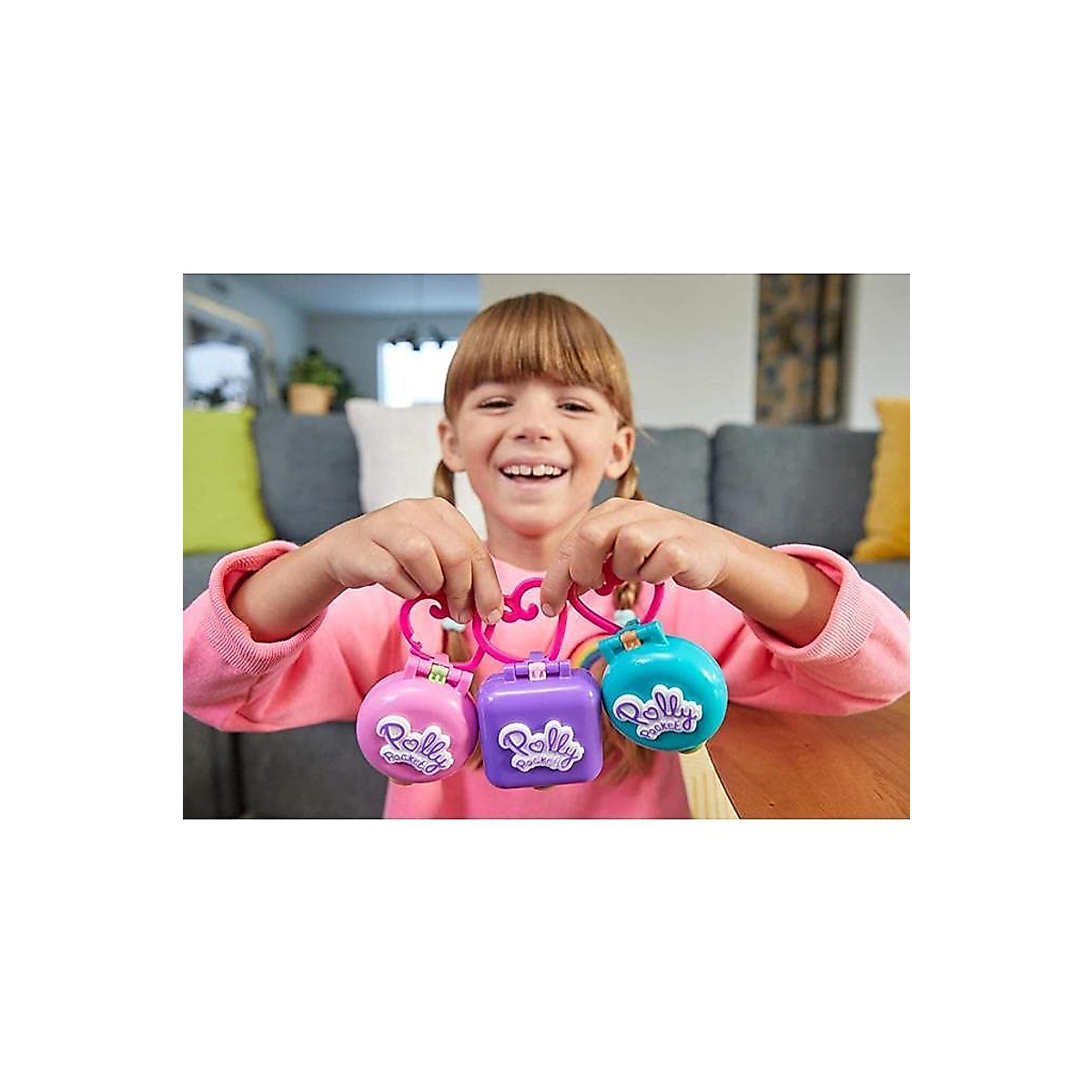 Polly Pocket Tiny Pocket Places Polly Playground Compact with Removable Swing, Photo Customization, Reveals, Micro Polly Doll and Sticker Sheet