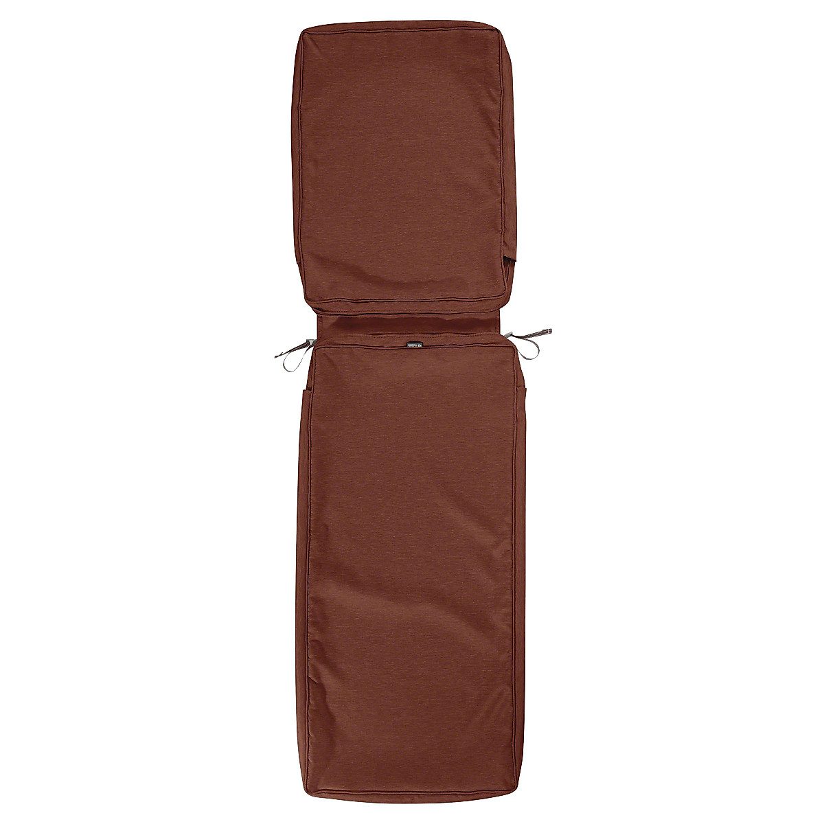 Classic Accessories Montlake Water-Resistant 72 x 21 x 3 Inch Outdoor Chaise Lounge Cushion Slip Cover, Patio Furniture Cushion Cover, Heather Henna Red, Patio Furniture Cushion Covers