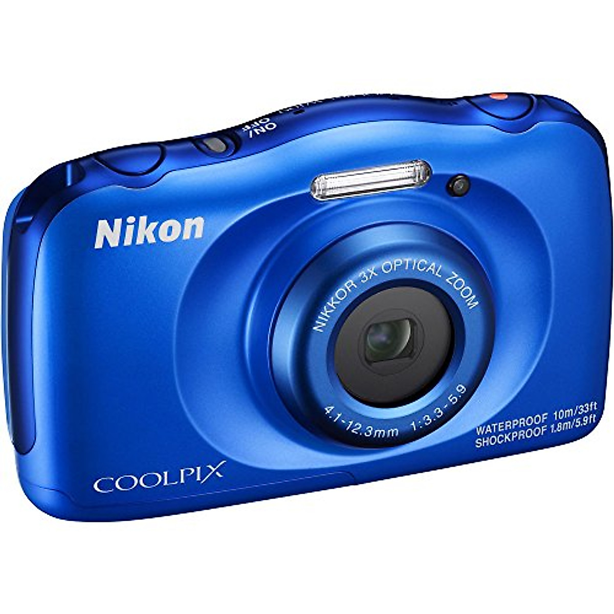 Nikon COOLPIX W100 13.2MP Waterproof Digital Camera 3X Zoom, WiFi (Blue) 26516B - (Renewed)