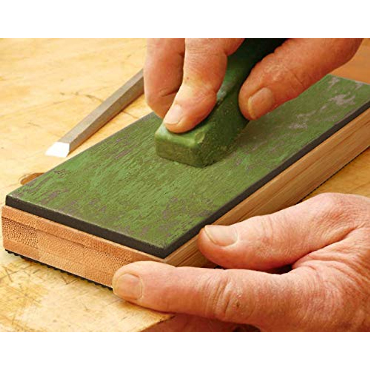 Sharp Pebble Premium Leather Strop for Knife Sharpening with Polishing Compound - Sharpening Strop for Knives, Straight Razor, Chisels - with eBook Guide