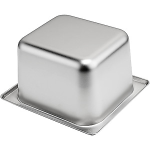ZeroPone Hotel Pan 4" Deep Steam Table Pan 6 Pack 1/6 Size Hotel Pan 22 Gauge Stainless Steel Anti Jam Steam Table Pan