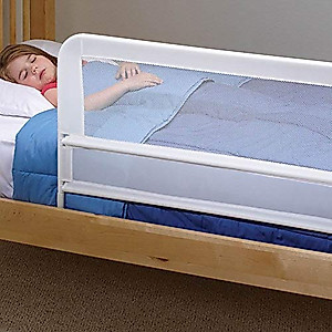 KidCo Double Pack Mesh and Steel Telescopic Toddler Child Bed Rail Guard 39 Inches Long for Twin, Double, Full Size Queen, and King Mattress, White