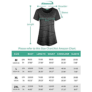 Kimmery Womens Workout Tops for Women Tops for Women Casual Summer Tops Athletic Tops for Women Yoga Tops Summer Shirts Blue M