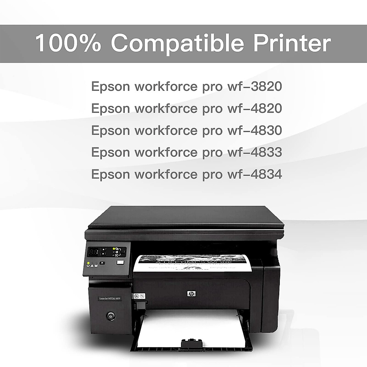 BeOne 822XL Black Remanufactured Ink Cartridge Replacement for Epson 822XL T822XL 822 T822 Compatible with Epson Workforce Pro WF-3820 WF-4820 WF-4830 WF-4833 WF-4834 Printer (2 Black)