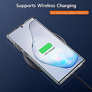 Rayboen Case for Samsung Galaxy Note 10 Plus 5G(Not for Note10), Crystal Clear Shockproof Non-Slip Protective Cover, Hard PC Back & Soft TPU Frame Slim Phone Case for Galaxy Note 10+ Plus, Clear