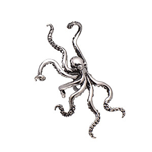Paialco 925 Sterling Silver Octopus Ear Cuff Earrings