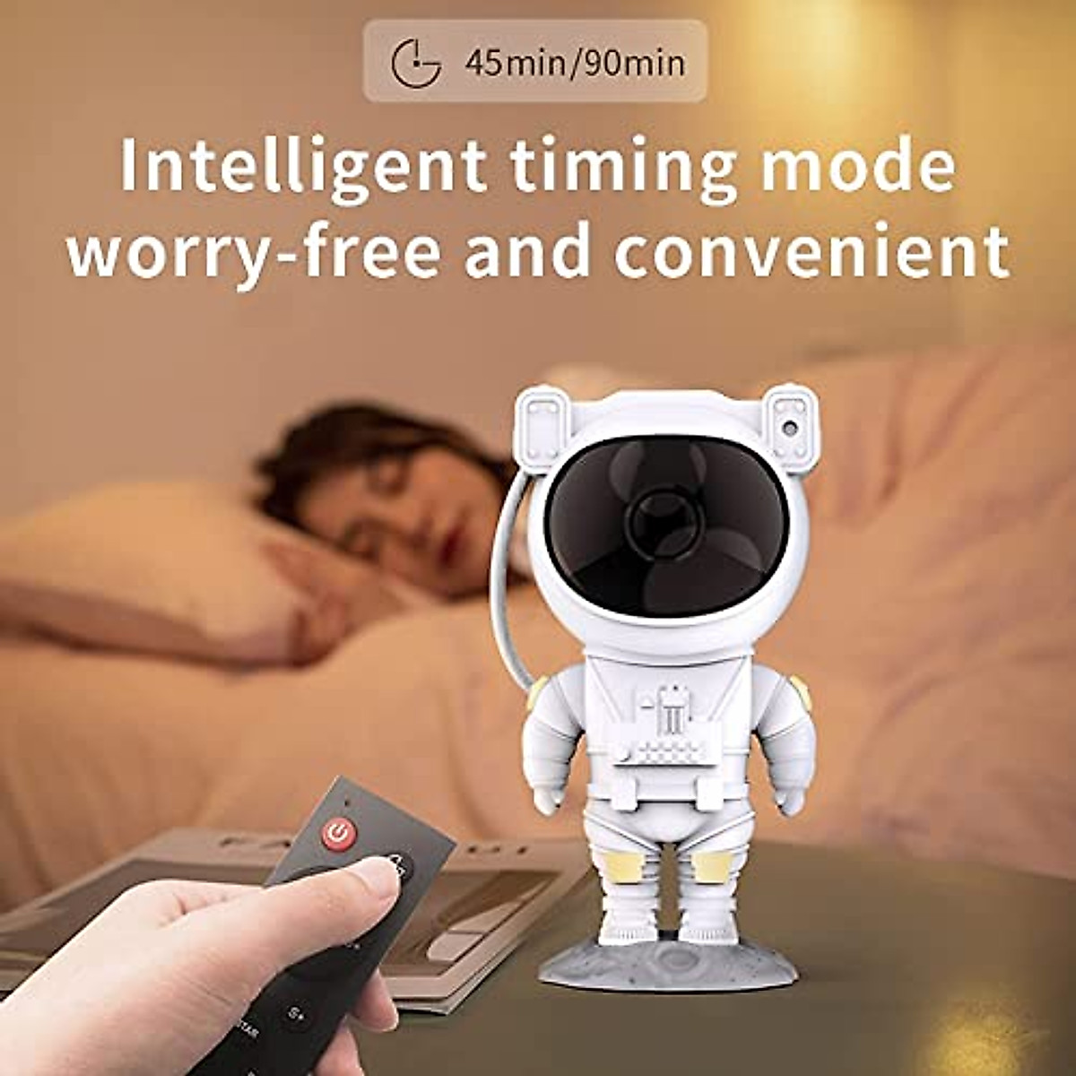 Utnmdd Astronaut Light Star Galaxy Projector - Star Night Light for Kids LED Sky Astronaut Projector with Timer, Remote Control and 360°Adjustable Rotating for Bedroom (Astronaut)