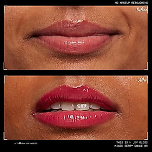 NYX PROFESSIONAL MAKEUP This Is Milky Gloss, Lip Gloss with 12 Hour Hydration, Vegan - Mixed Berry Shake (Raspberry)